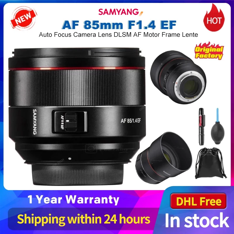 Samyang AF 85mm F1.4 EF Auto Focus Camera Lens DLSM AF Motor Frame ...