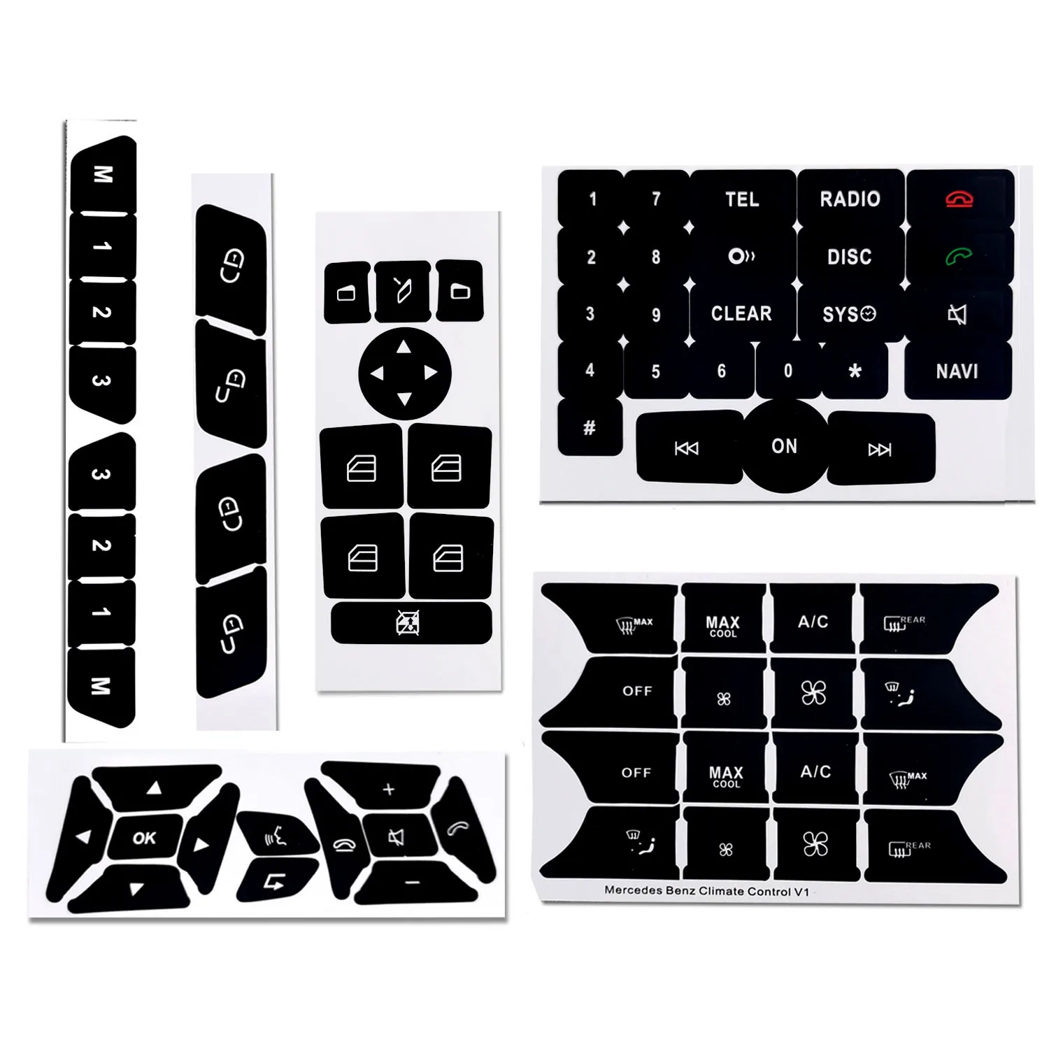 Car Lock Window Switch Button Repair Sticker A/C Door LDecals Stickers ...