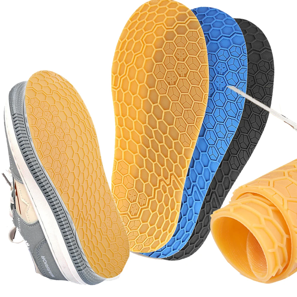 1Pair-DIY-Replacement-Rubber-Full-Soles-Anti-skid-Honeycomb-Texture ...