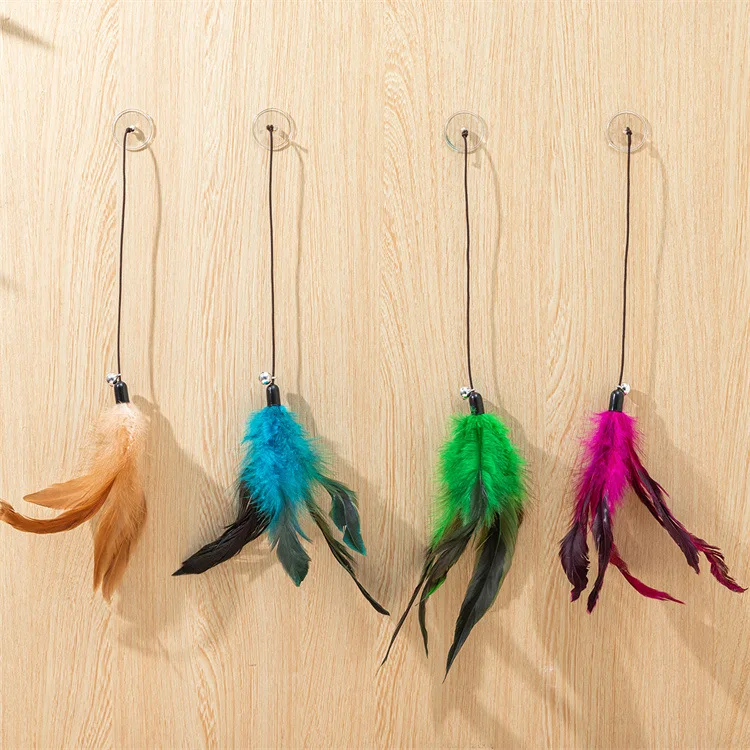 Cat-Toy-Stick-Feather-Wand-With-Bell-Mouse-Cage-Toys-Plastic-Artificial ...