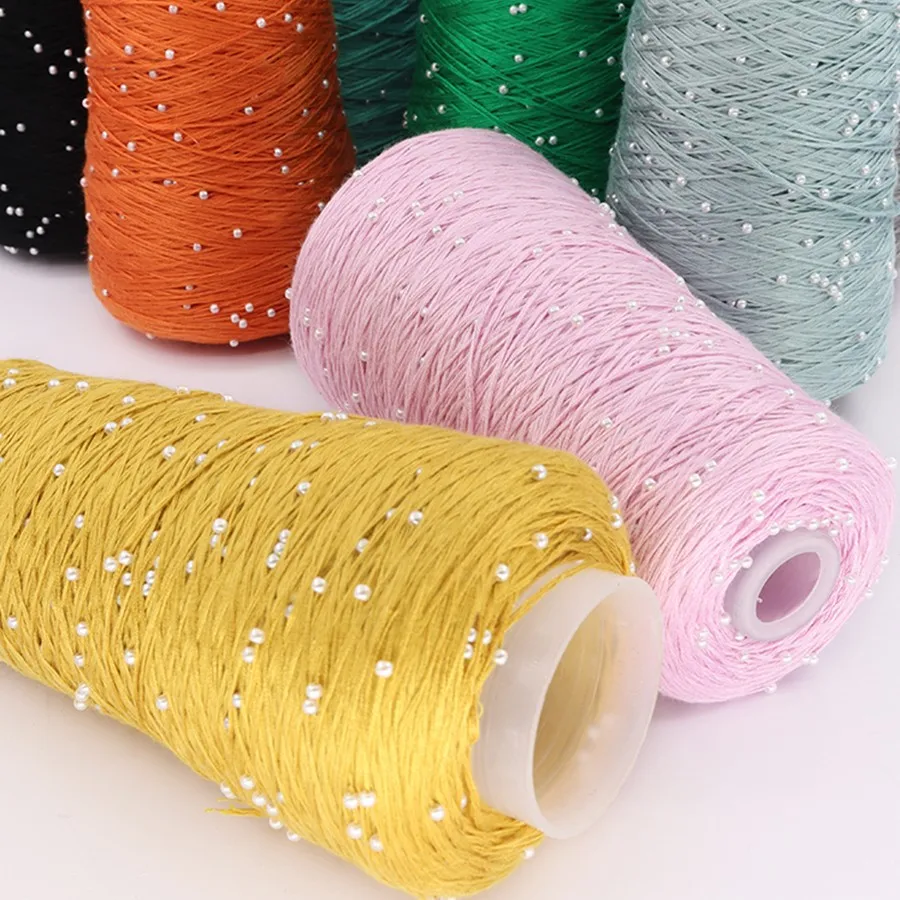 Mercerized-Cotton-Yarn-Pearl-Bead-Yarn-DIY-Hand-Woven-Rag-Doll-Knitting ...
