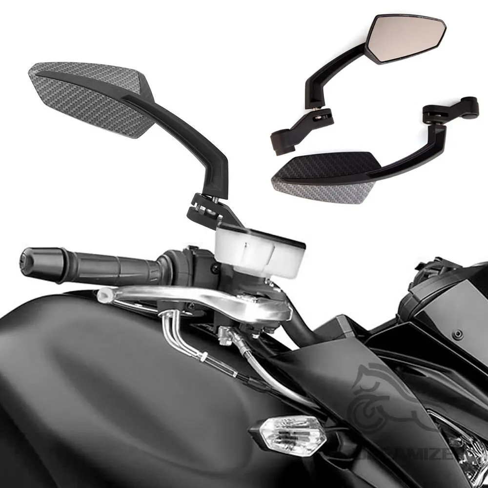 Universal Motorcycle Rearview Mirror ABS Scooter Side Mirror Motorbike ...