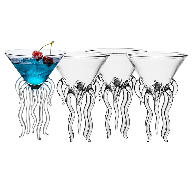 4PCS-Octopus-Martini-Glass-Creative-Cocktail-Drinkware-Goblet-Glass-4 ...