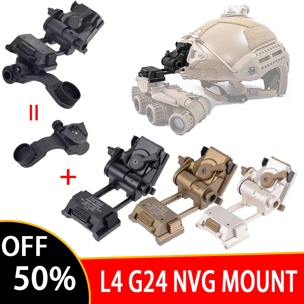 Wilcox-L4g24-L4-G24-NVG-soporte-de-Metal-t-ctico-para-PVS15-PVS18 ...