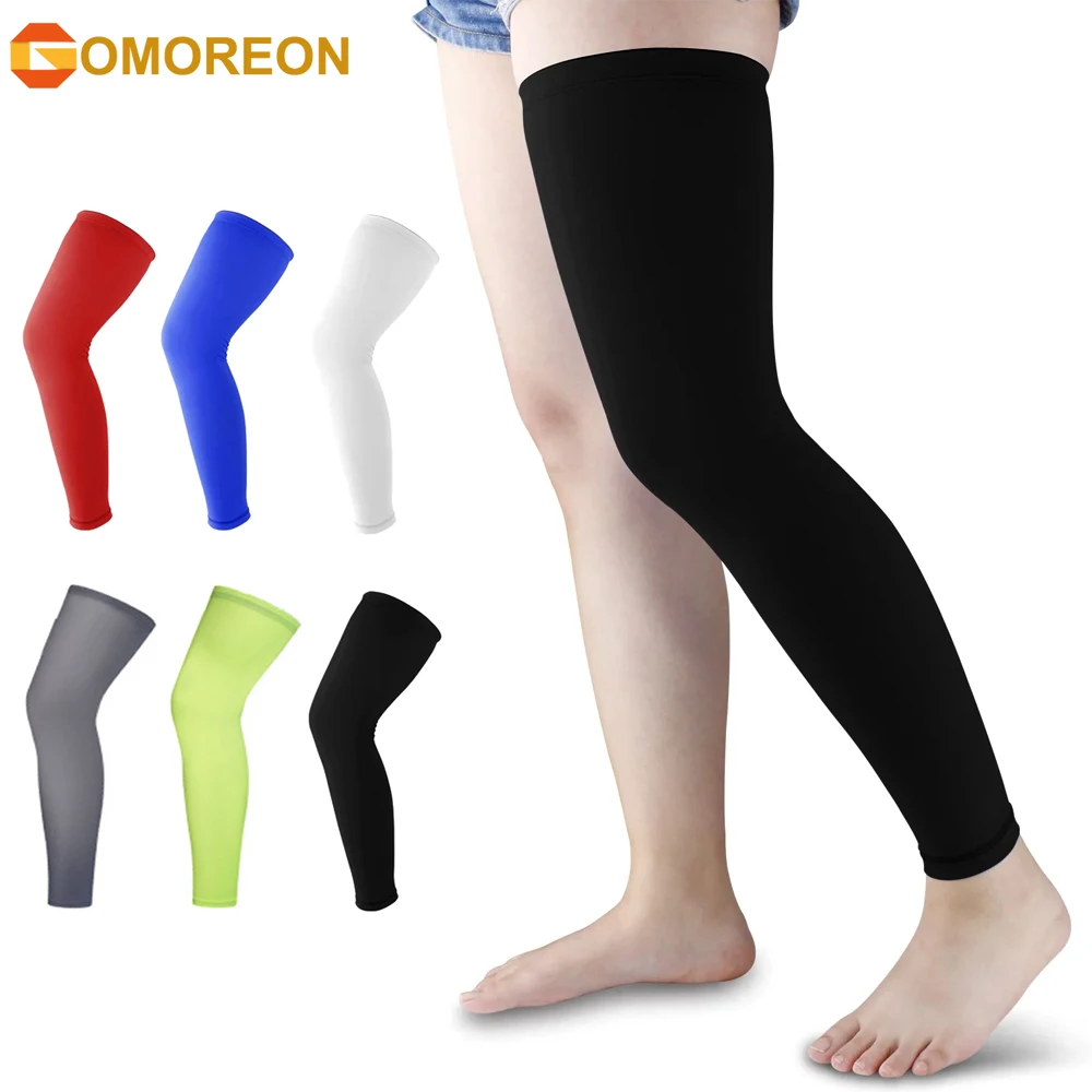 1Pcs Full Leg Sleeves Long Compression Leg Sleeve Knee Sleeves Protect ...