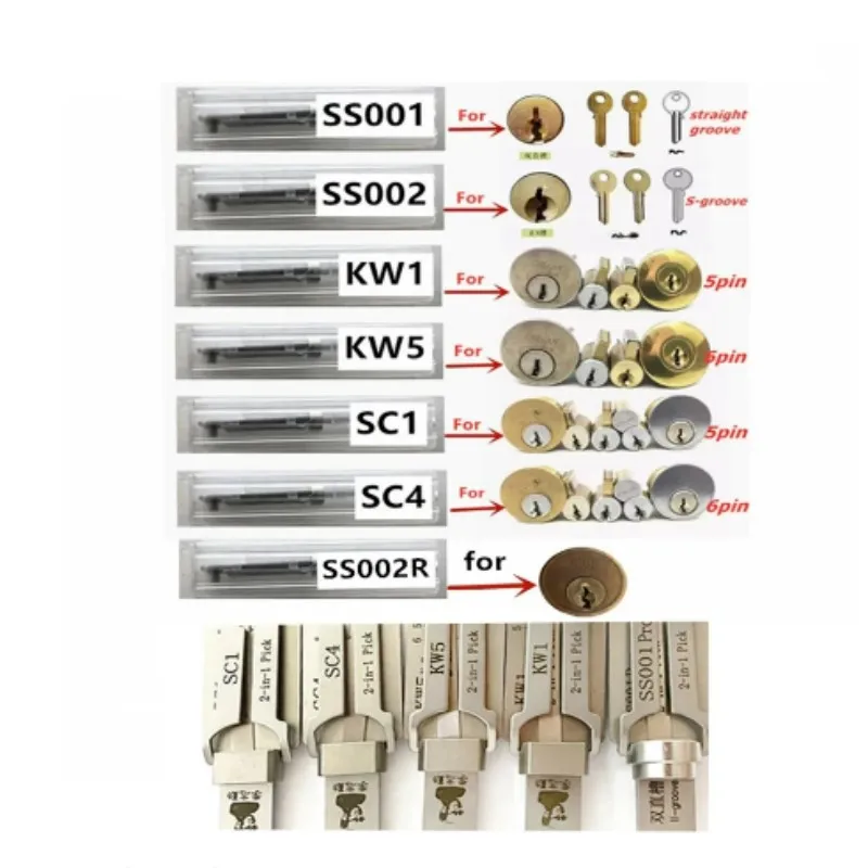 Lishi 2 In 1 Tools Ss002pro Ss001 Ss002r Kw1 Kw5 Sc1 Sc4 Decoder Civil ...