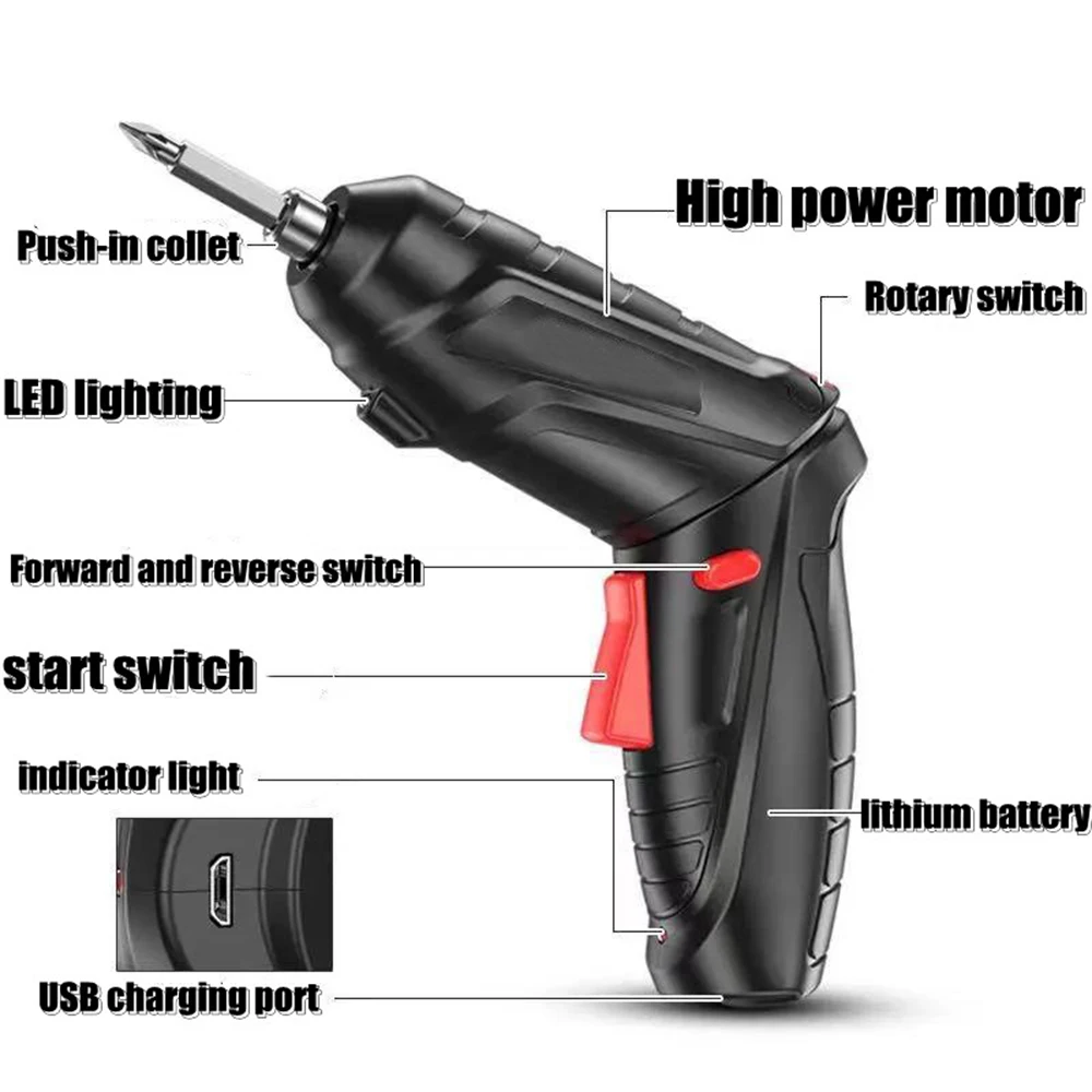 Battery Cordless Screwdriver Electric Drill | Cordless Electric Screw ...