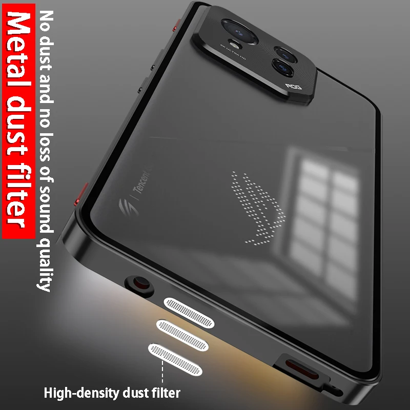 Magnetic-Metal-Bumper-Frame-Clear-Matte-PC-Back-case-For-ASUS-ROG-Phone ...