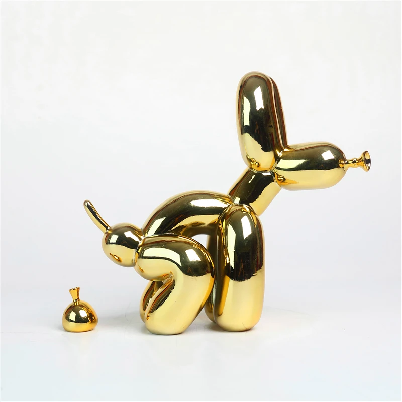 Hot standing Balloon Dog Poop Doggy Poo Statue Resin Animal Sculpture ...