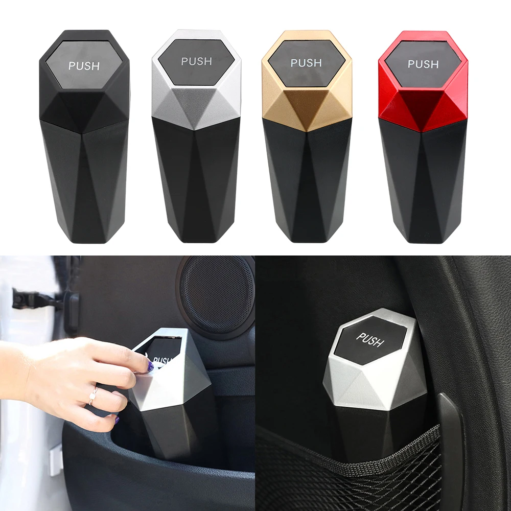 Portable-Car-Dustbin-with-Lid-Leak-proof-Auto-Trash-Bin-Car-Trash-Can ...