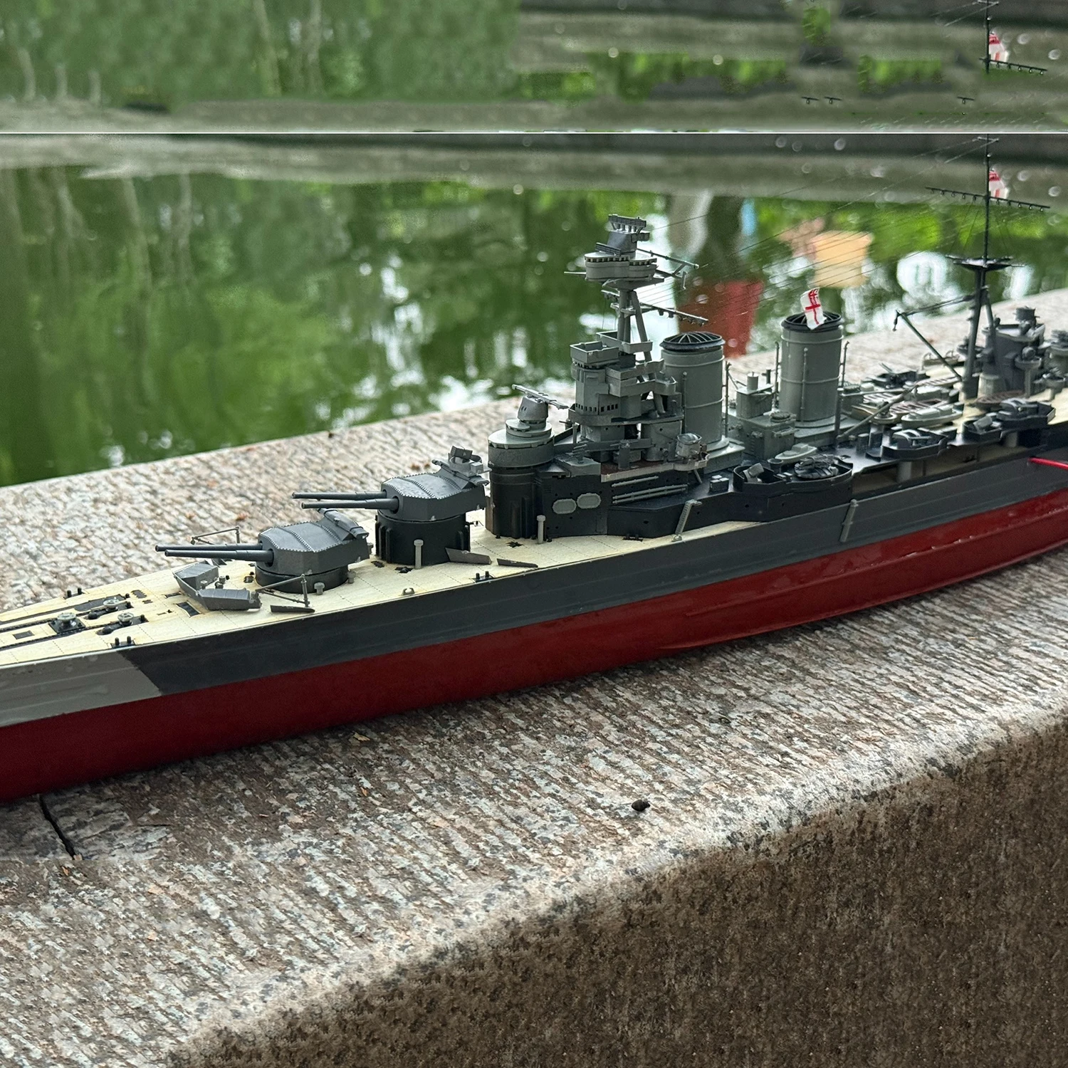 1/350 RC Boat 75cm Simulation Hood Battlecruiser Remote Control Ships ...