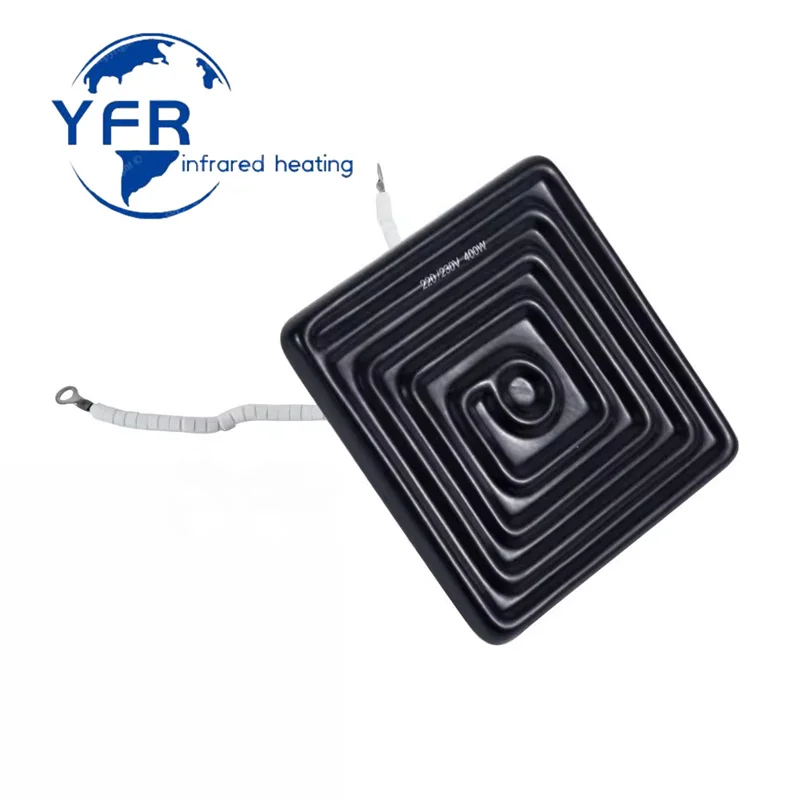 220V 240V Heating Element Black Square Electric Infrared Ceramic Plate ...