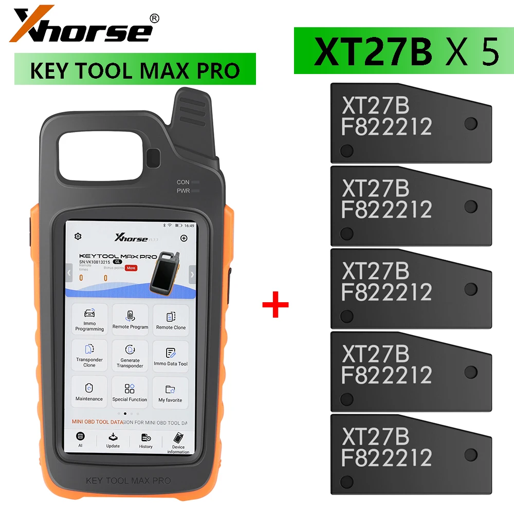 Key Cloner Xhorse Vvdi Key Tool Max Pro With Mini Obd Tool Adds Voltage ...