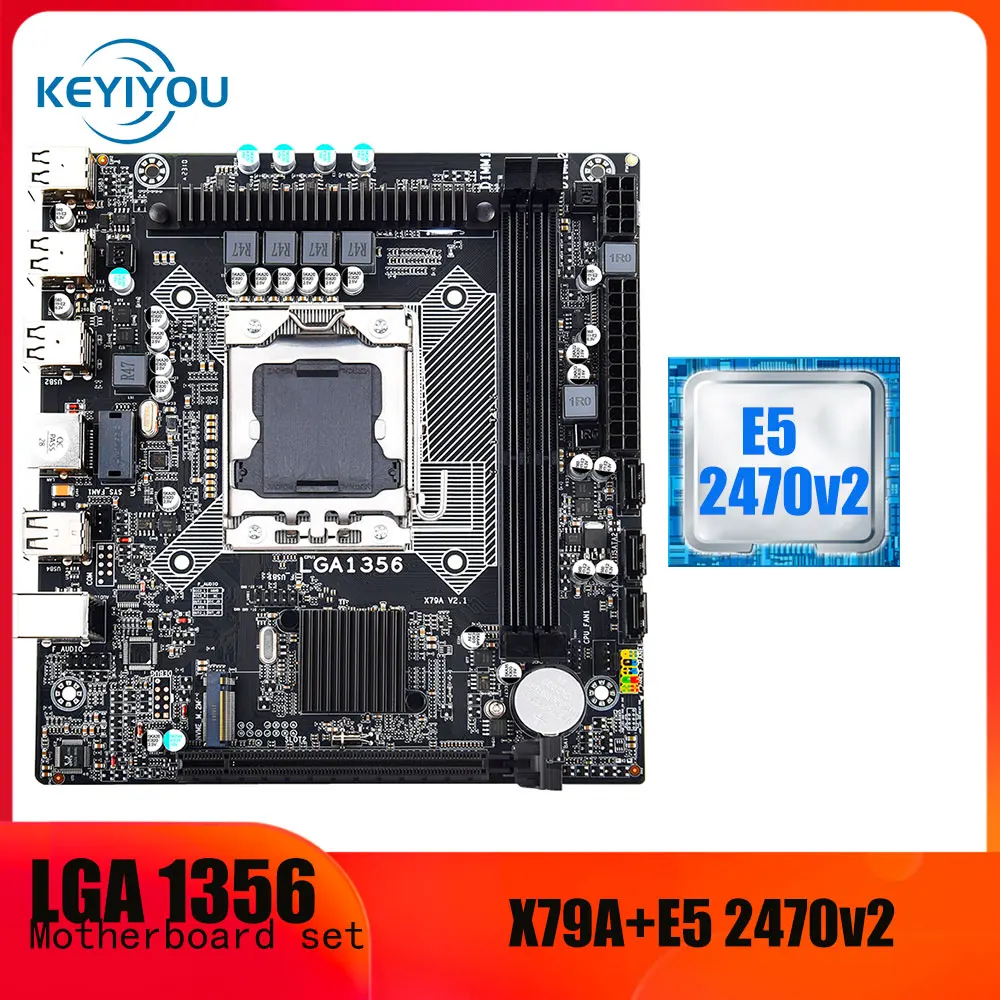 LGA 1356 X79 motherboard Kit Xeon With E5 2470 V2 CPU Support DDR3 ECC ...