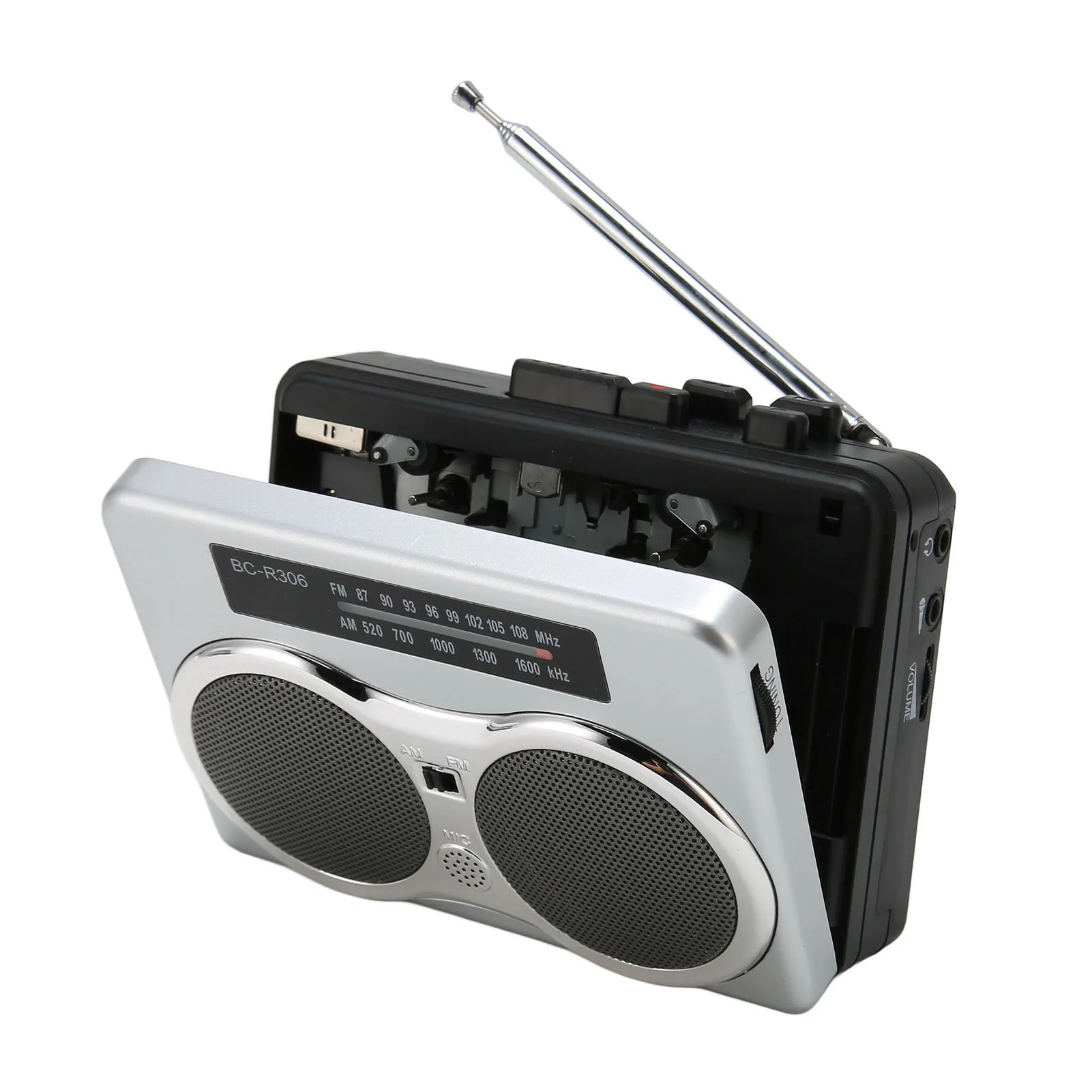 REPRODUCTOR-DE-CASETE-port-til-Retro-grabadora-de-altavoz-Dual-AM-FM ...