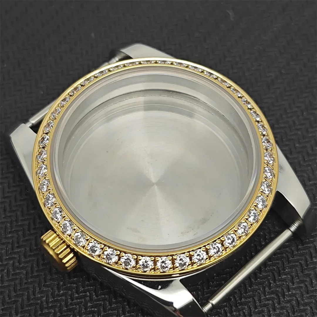 36mm-Diamond-Watch-Case-NH35-Oyster-Watch-Case-with-Sapphire-Crystal ...