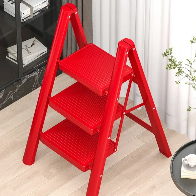 Metal-Folding-Step-Stool-Telescopic-Thickened-Step-Ladder-Compact ...