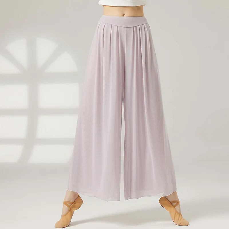 Women Mesh Wide Leg Modern Dance Pant Ballet Classical Lyrical Dance ...