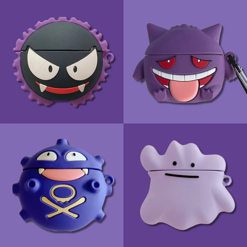 Funda protectora para auriculares inalámbricos de Pokémon, figuras de ...