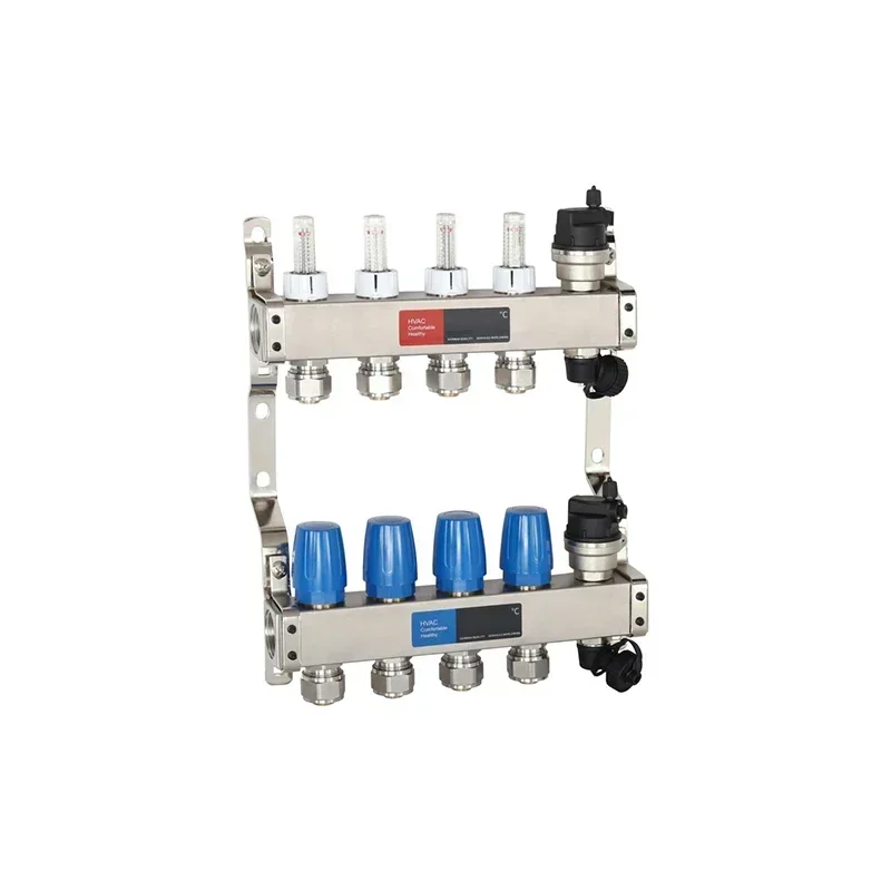 Stainless steel manifold kit for floor heating and radiant heating ...