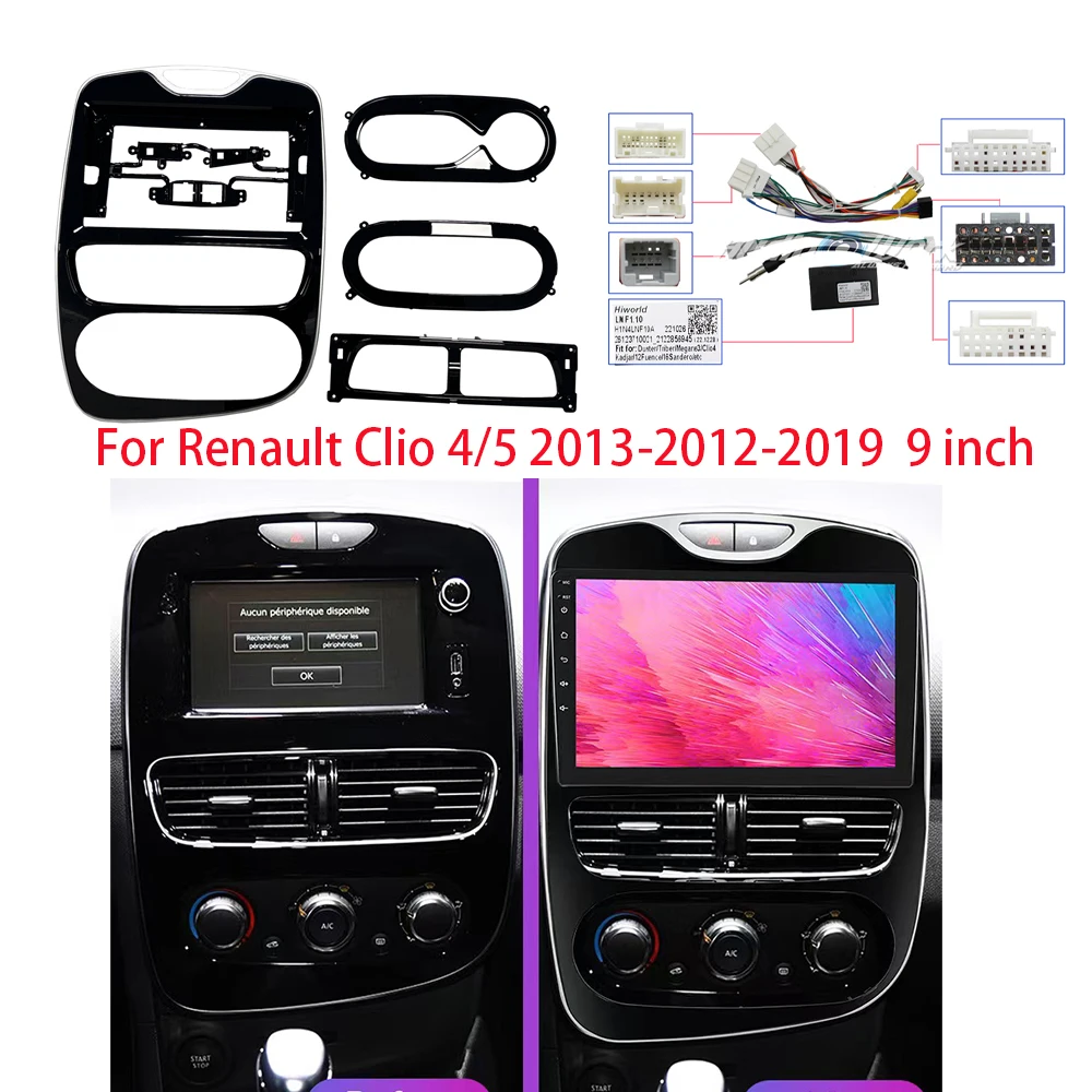 9 Inch Frame Auto Radio Fascia For Renault Clio 4/5 2013-2012-2019 ...
