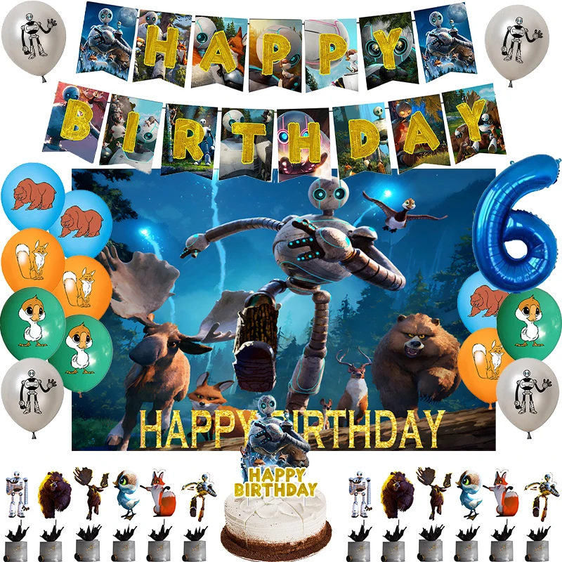 The-Wild-Robot-Birthday-Party-Decoration-Wild-Robot-Balloon-Backdrop ...