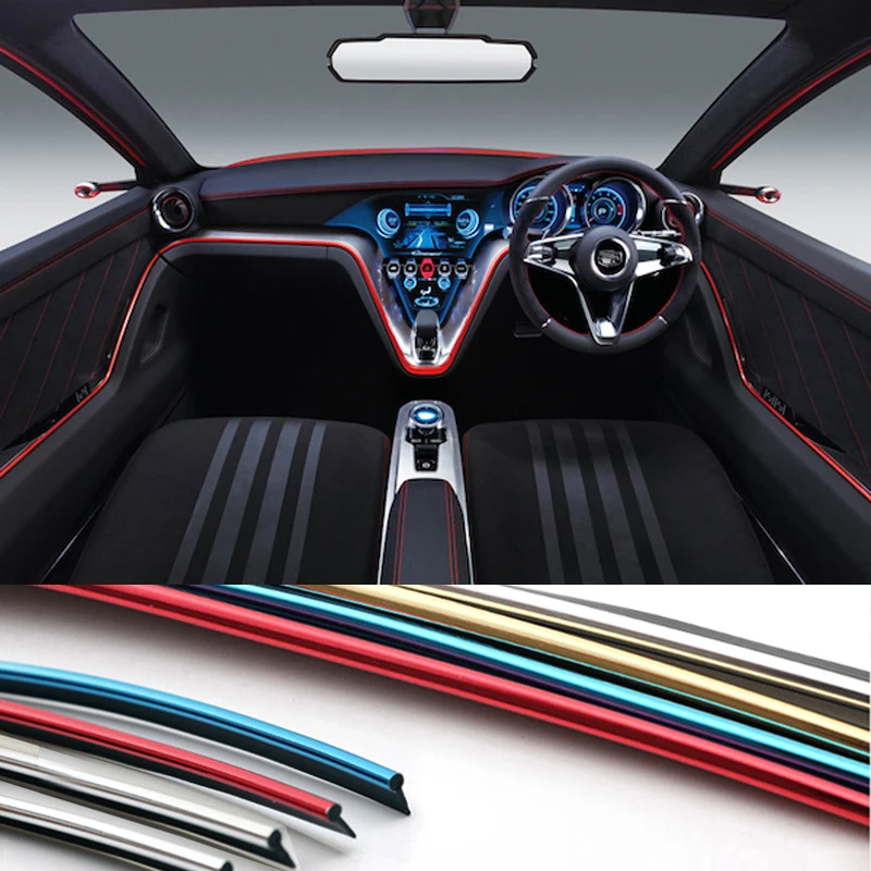 Universal-Car-Decoration-Flexible-Strips-5M-1M-Interior-Auto-Mouldings ...