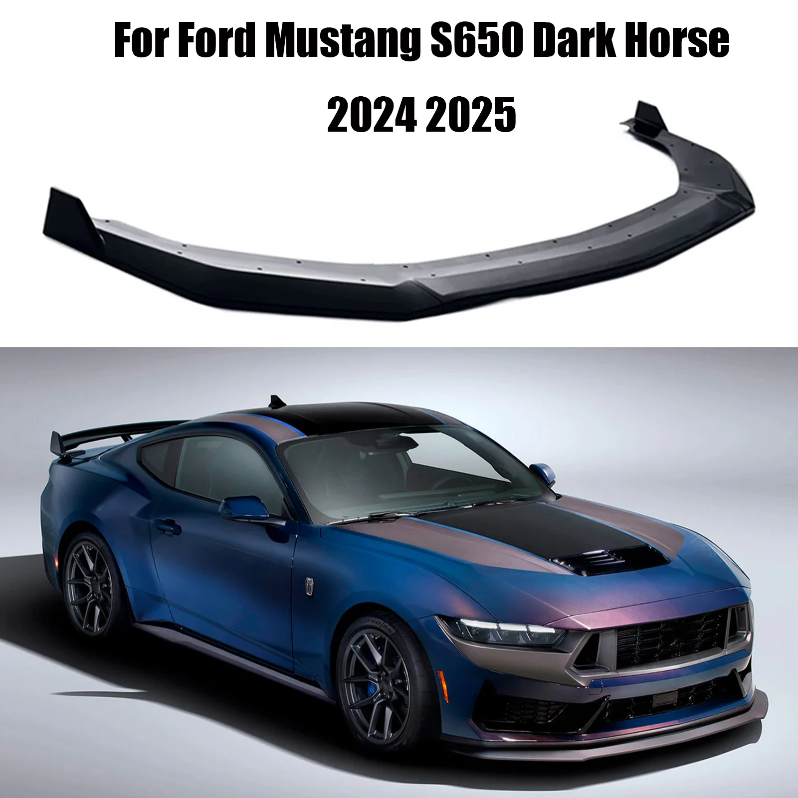 For Ford Mustang S650 Dark Horse 2024 2025 Car Front Bumper Lip Spoiler ...
