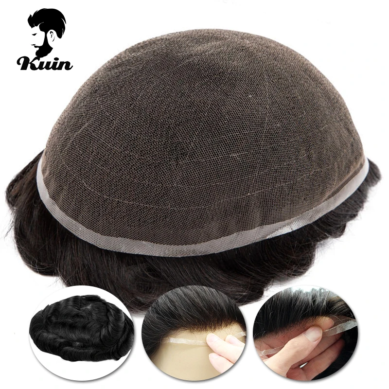 Toupee For Men Swiss Full Lace Breathable Capillary Prothesis Natural ...
