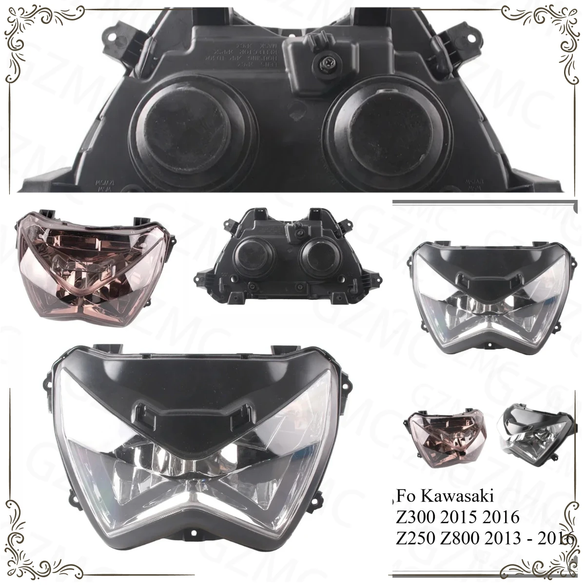 Motorcycle Z800 2013 - 2016 Head Light Accessories Fo Kawasaki Z300 ...
