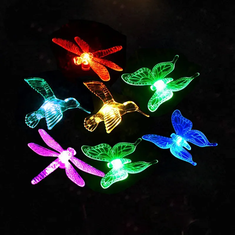 Led-Solar-Lamp-Outdoor-Bird-Butterfly-Dragonfly-Lights-Stake-Lights ...