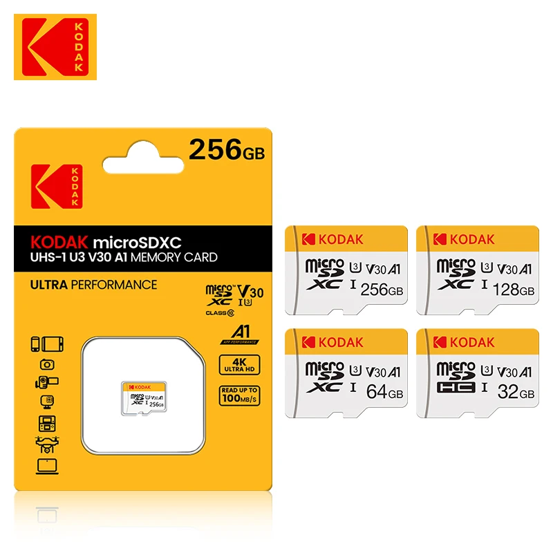 Original-KODAK-Memory-Card-64GB-128GB-256GB-U3-4K-Micro-SD-Card-32GB ...