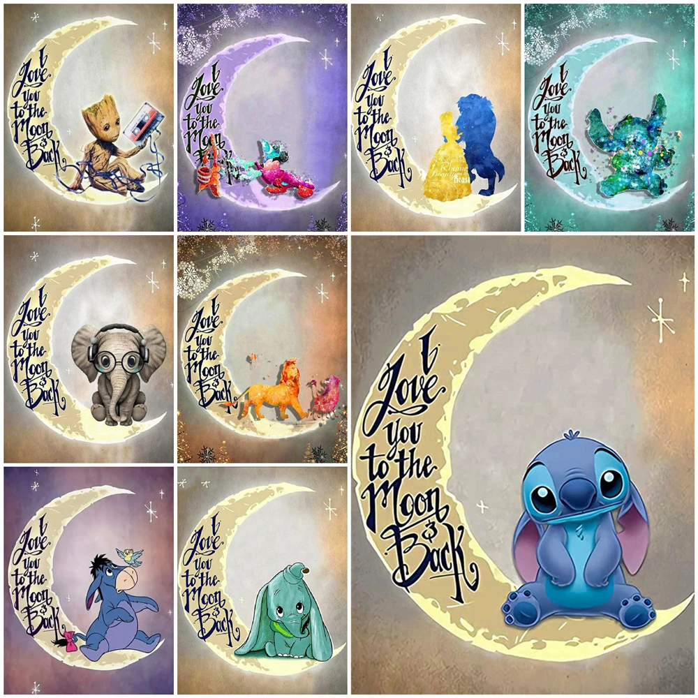 Disney-Cartoon-Diamond-Painting-Stitch-Moon-DIY-Hobby-Embroidery-Full ...