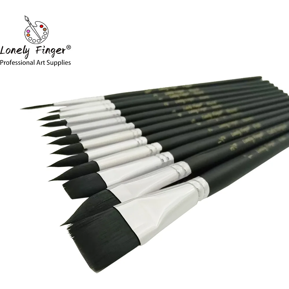 Professional Paint Brush Set 12pcs for Acrylic Painting Watercolor ...