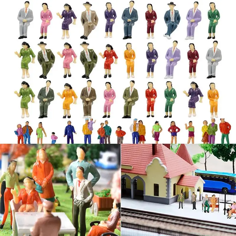 Model-Miniature-50-100pcs-1-87-HO-Scale-Model-People-Passengers-Trains ...