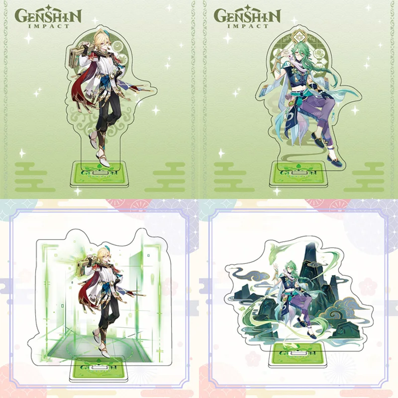 Hot-Anime-Game-Genshin-Impact-Stand-Baizhu-Kaveh-Acrylic-Figure ...