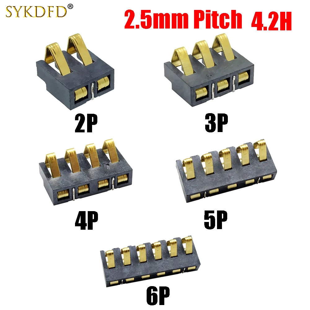 Spring-Compression-Contact-2-5-mm-Pitch-2-3-4-5-6-Pin-Male-Connector ...