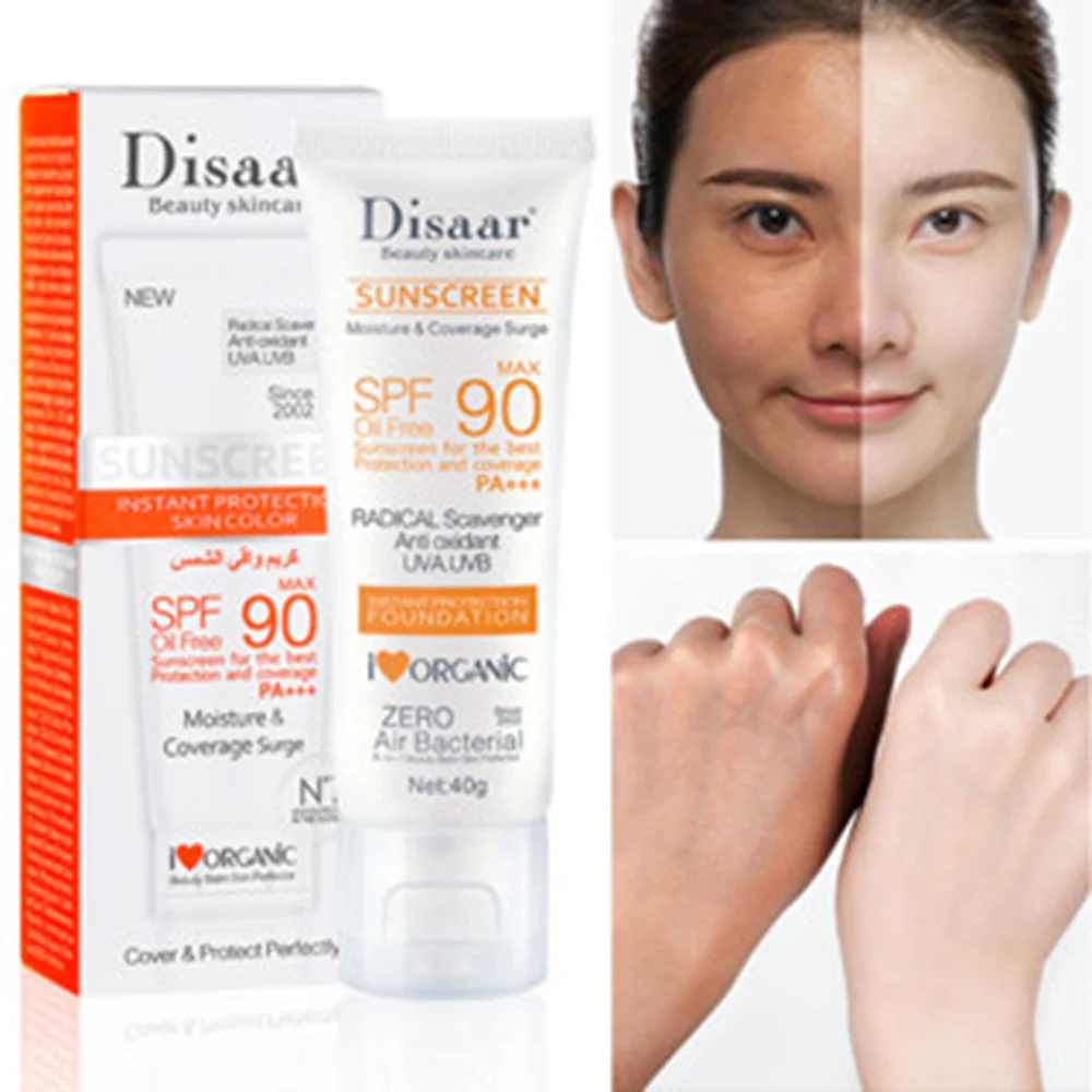 Disaar SPF 90 Facial Body Sunscreen Whitening Sun Cream Sunblock Skin Protective Cream Anti ...