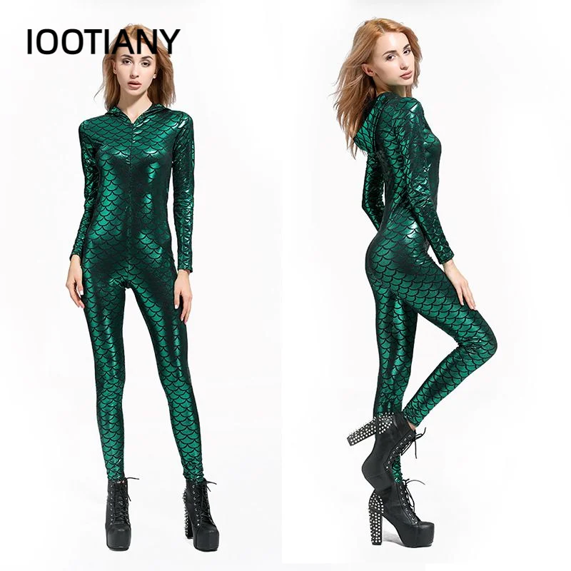 Body-ajustado-con-estampado-de-sirena-para-mujer-traje-de-fiesta-de ...