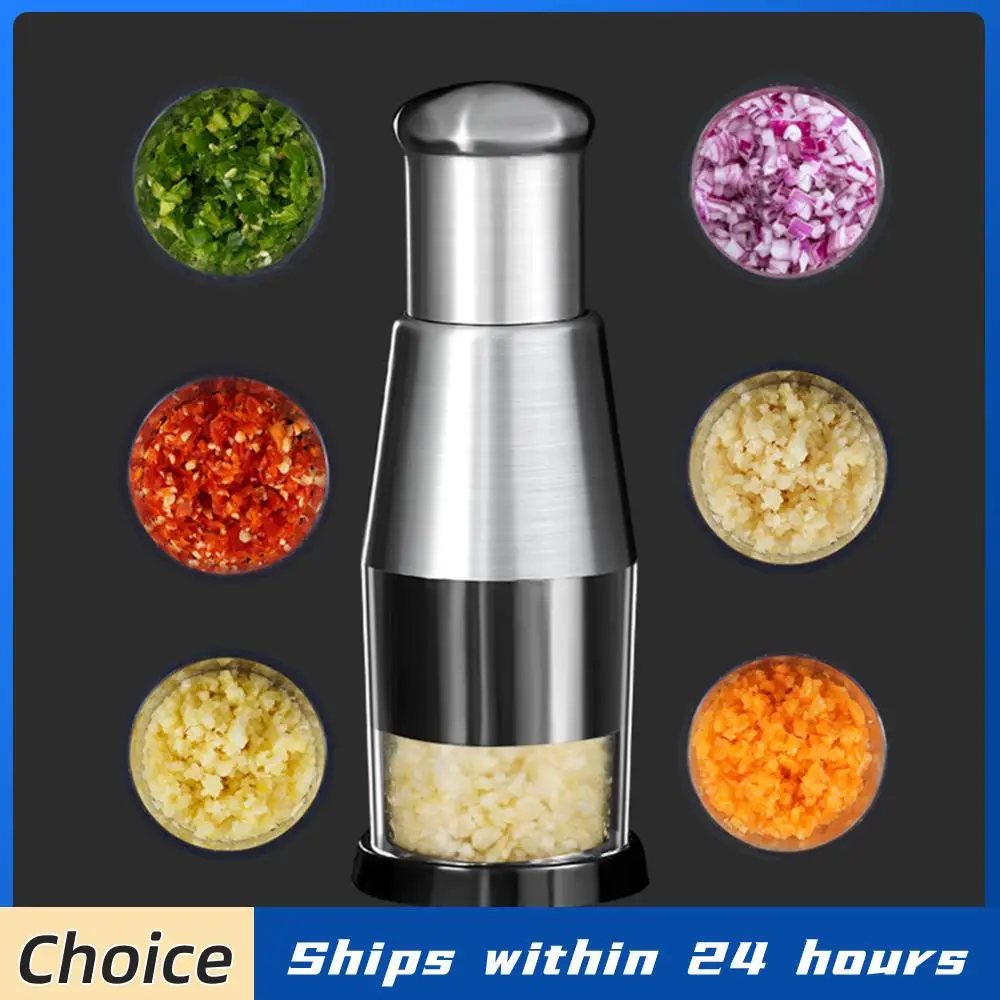 Stainless Steel Manual Hand Chopper Kitchen Tools Food Chopper Garlic ...