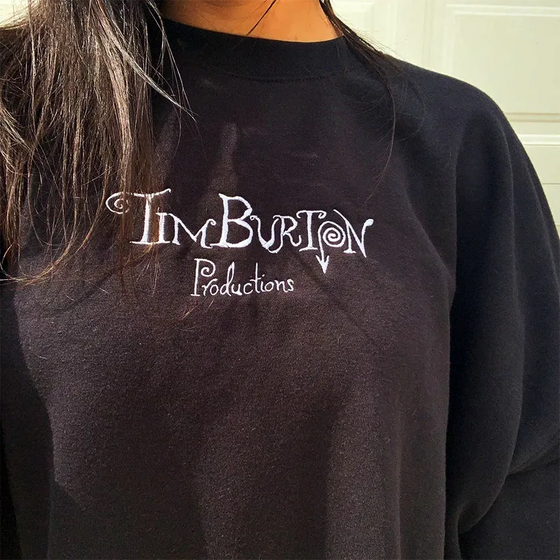 Tim-Burton-Production-Letters-Embroidered-Crewneck-Sweatshirts-Unisex ...