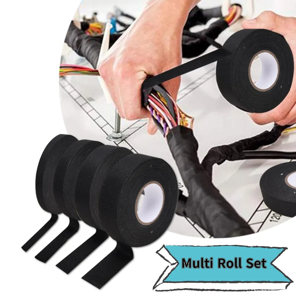 Multi-Piece-Set-Cloth-Black-Velvet-Tape-Wiring-Bundle-Flame-Loom ...