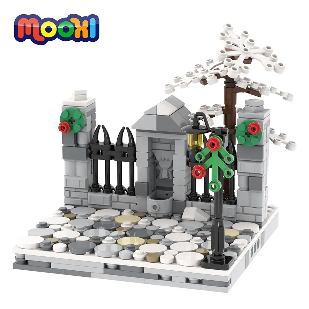 MOOXI-City-342Pcs-MOC-Bricks-Christmas-Victoria-Street-View-Model ...