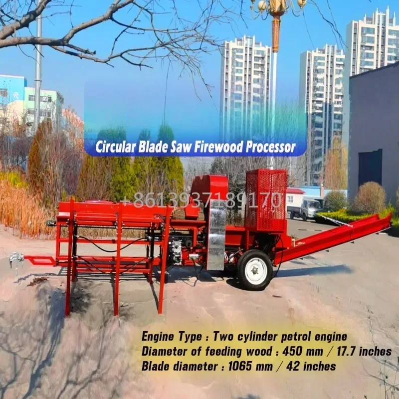 Hot Sale 4 /6/8 Way Wedge Circular Blade Saw Diesel Log Splitter with ...