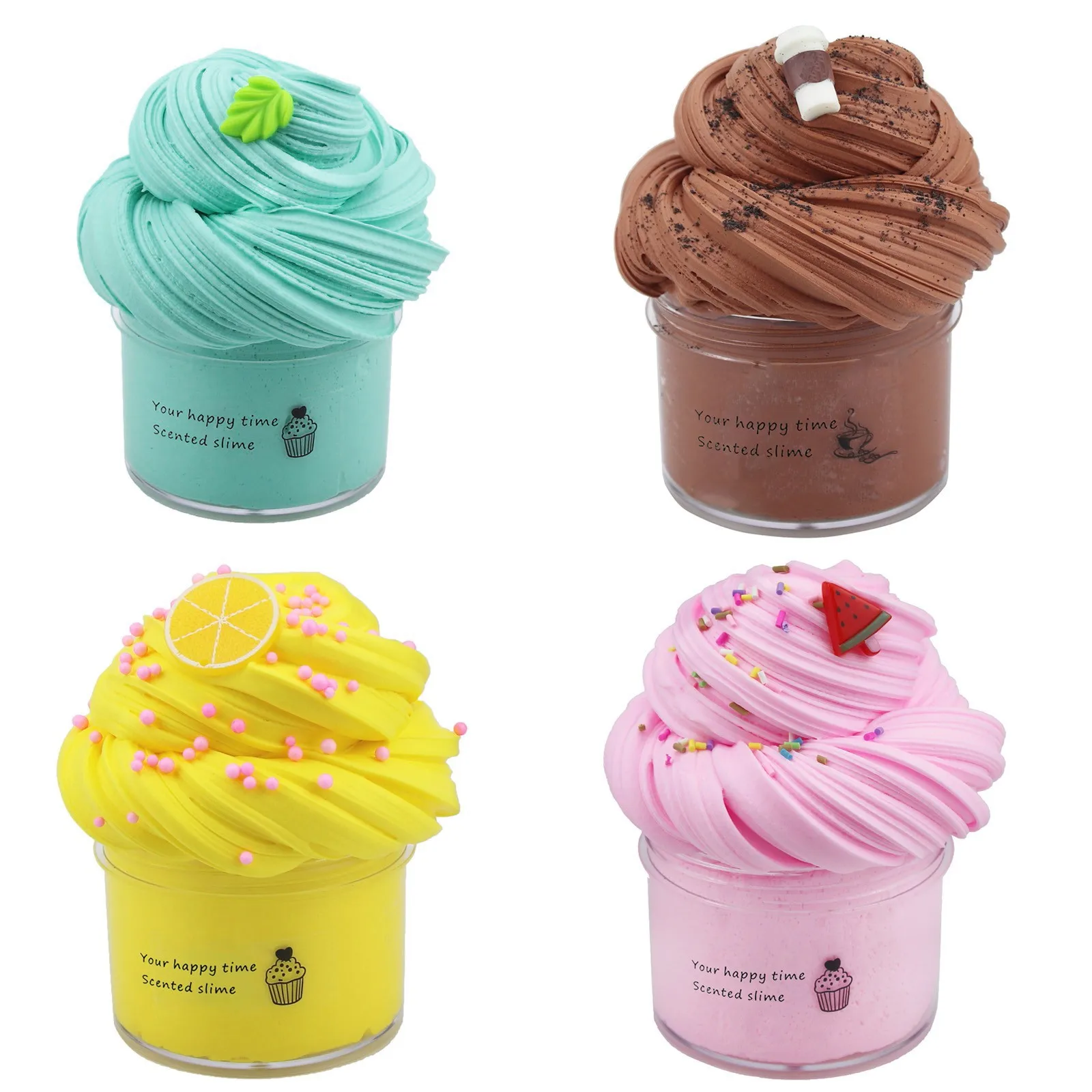 Diy-Slime-Supplies-Fruit-Slime-Aromatherapy-Pressure-Children-Slime-Toy ...