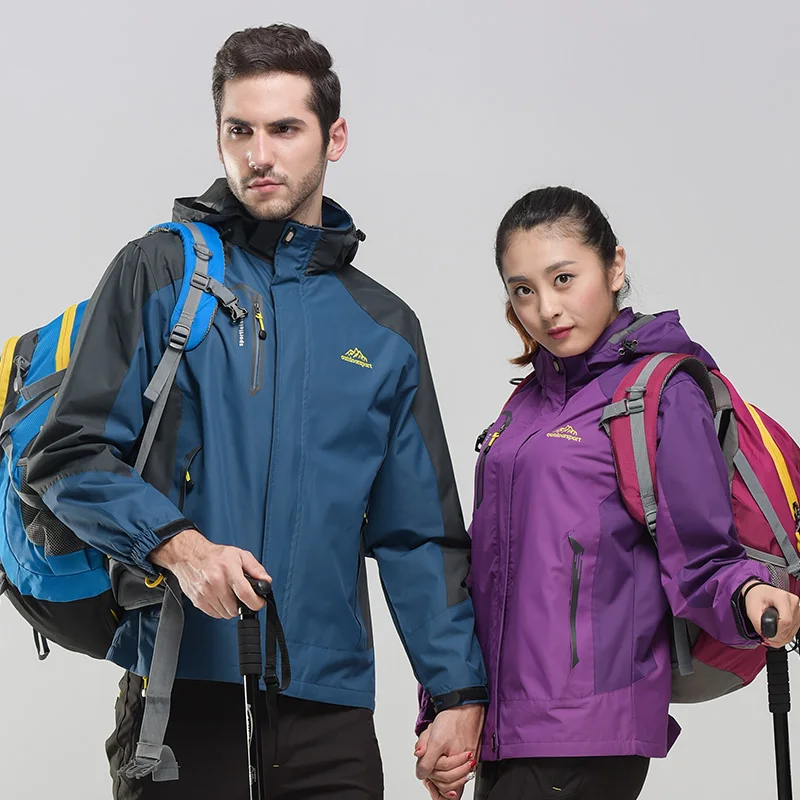 Camping Hiking Waterproof Jacket Men Women Spring Autumn Outdoor ...