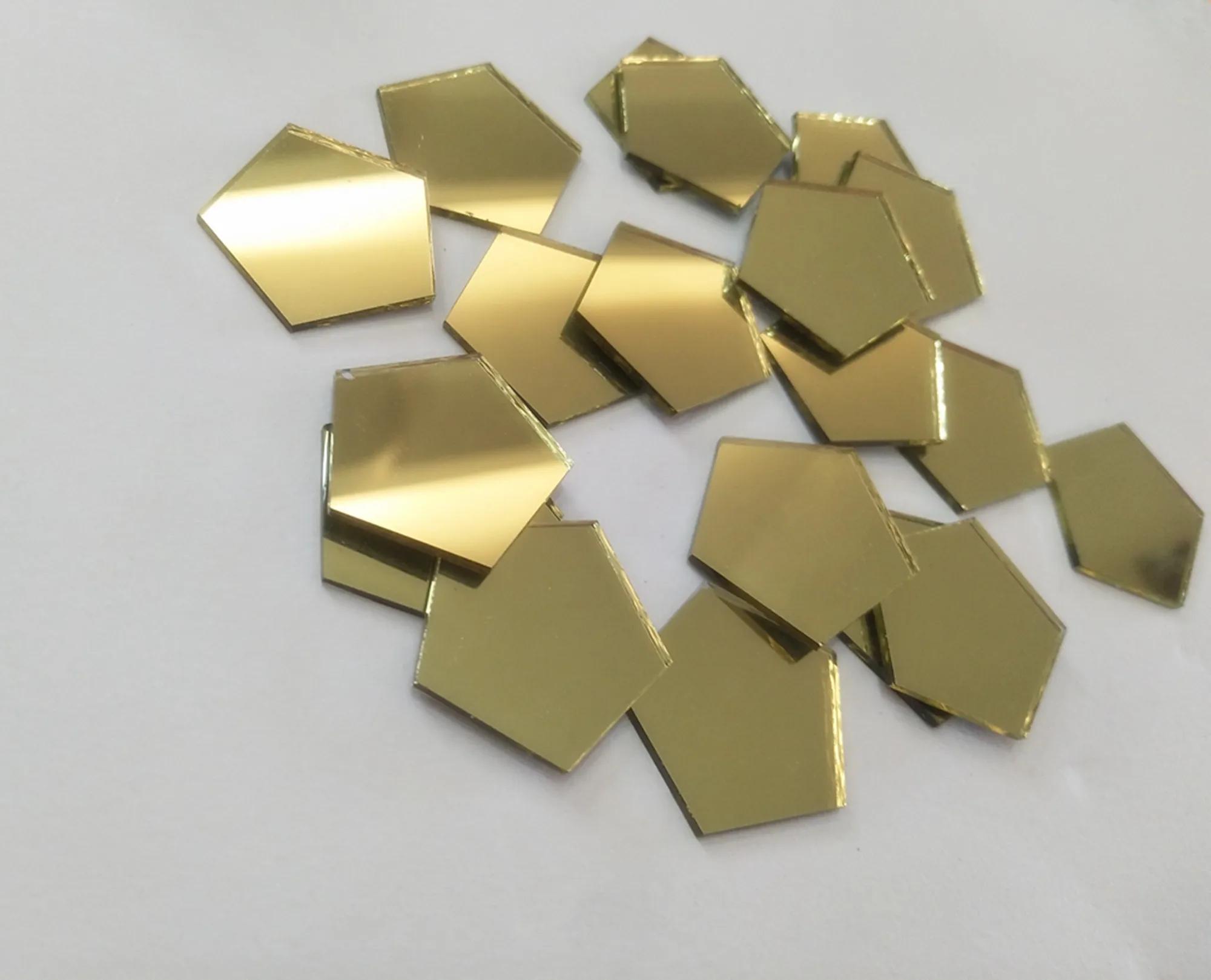 100pcs-of-Pentagon-Shape-Mirror-Mosaic-Tile-Mini-Craft-Mirror-Glass ...