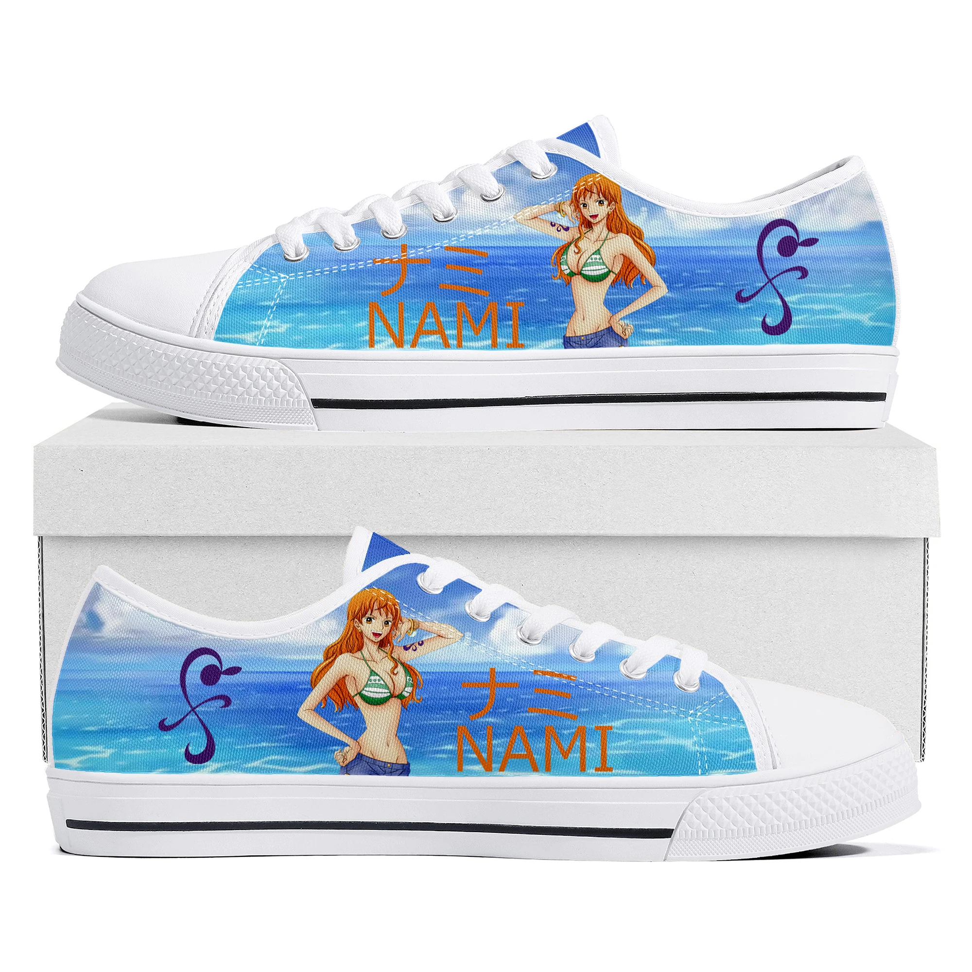 ナミNami Anime Cartoon Low Top Sneakers Mens Womens Teenager Canvas ...