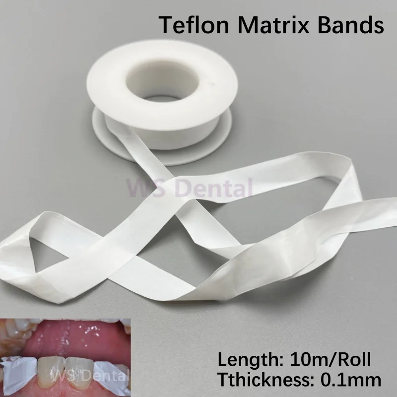10m-Roll-Dental-Teflon-Film-restoration-Light-cured-resin-White-matrix ...