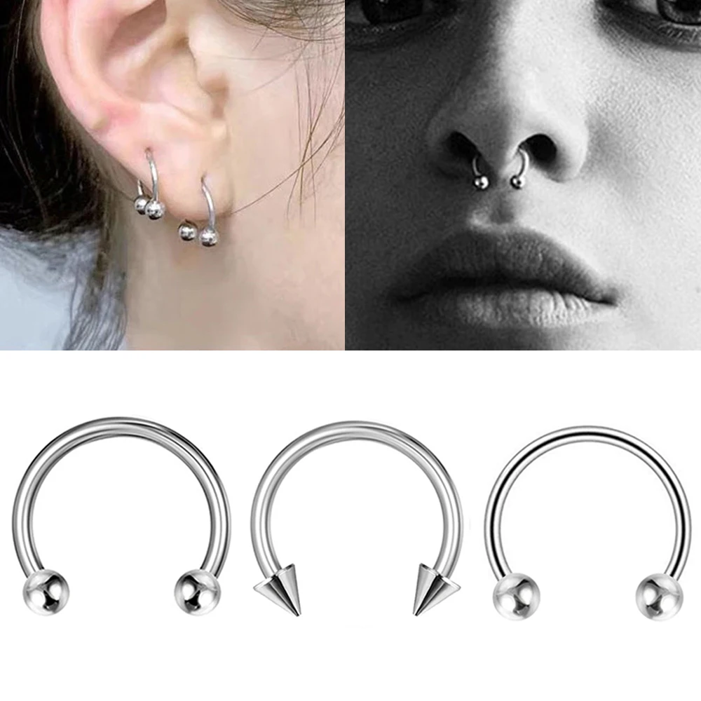 Stainless Steel Ear Cartilage Earrings | Septum Piercing Stainless ...